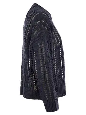 Brunello Cucinelli Cable & Mesh Jute And Cotton Jersey