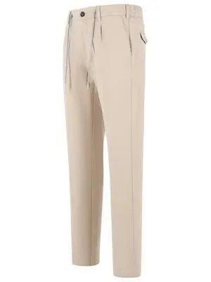 Eleventy Beige Stretch Cotton Pants