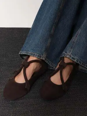 Alaïa Suede Ballerina Flats - Multicolor