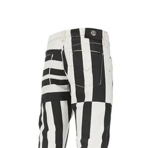 Versace Printed Cotton Denim Jeans - White