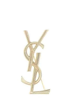 Saint Laurent Monogram Brooch - Multicolor
