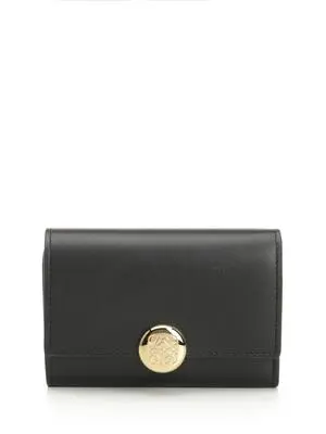 Loewe Small Vertical Wallet Pebble - Black