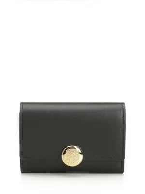 Loewe Small Vertical Wallet Pebble - Black