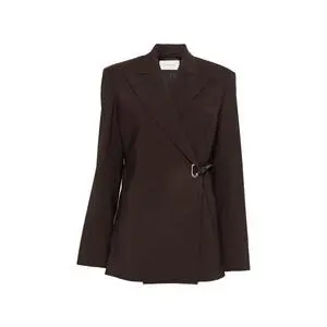 Sportmax Wrap Design Peak Lapels Blazer - Brown