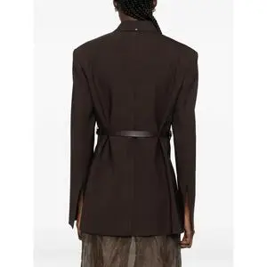 Sportmax Wrap Design Peak Lapels Blazer - Brown