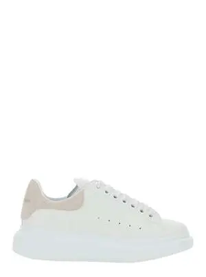Alexander McQueen Leather Low Top Sneakers - White
