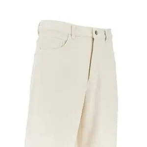 Auralee Silk Denim Shorts - White