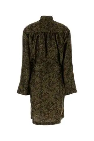 Saint Laurent Printed Silk Dress