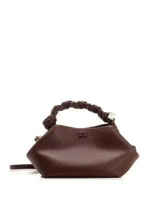 GANNI Bou Recycled Leather Handbag - Brown