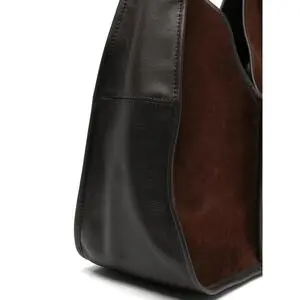 Hereu Leather And Suede Shoulder Bag - Brown