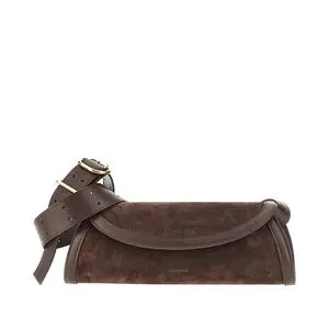 JIL SANDER Suede Leather Small 'cannolo' Bag - Brown