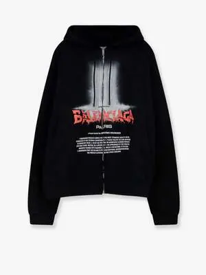 Balenciaga The Door Cotton Sweatshirt - Black