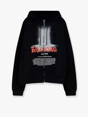 Balenciaga The Door Cotton Sweatshirt - Black