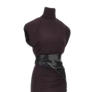 Andamane Stretch Viscose Long Dress - Black