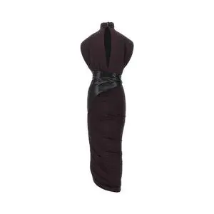 Andamane Stretch Viscose Long Dress - Black