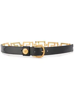 Versace Belt With Greek Key Buckle