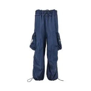 Attico Washed Cotton Cargo Pants - Blue