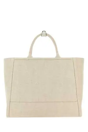 Prada Canvas Shopping Bag - Brown