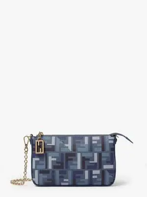 Fendi Pouch Baguette Ff Jacquard Fabric Shoulder Bag - Multicolor
