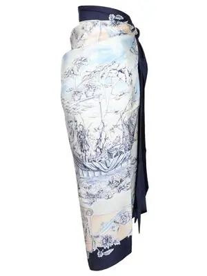 FERRAGAMO Pareo With Travel Print
