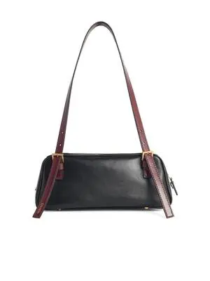 Versace Emblème' Nappa Leather Bowling Bag - Black