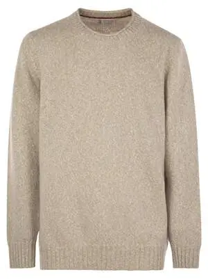 Brunello Cucinelli BRUNELLO CUCINELLI Cashmere And Virgin Wool Crewneck Sweater Cream