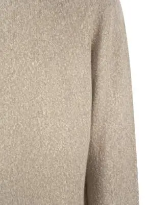Brunello Cucinelli Cashmere And Virgin Wool Crewneck Sweater - Cream