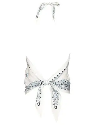FERRAGAMO Arabesque Print Scarf Top
