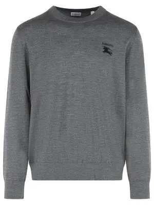 Burberry Easton' Grey Wool Sweater - Gray
