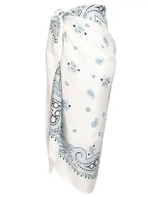 FERRAGAMO Arabesque Print Silk Sarong