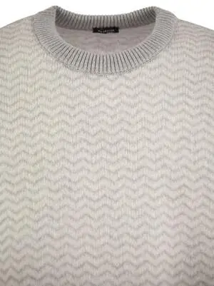 Kiton Cashmere Chevron Crew Neck Jumper - Multicolor