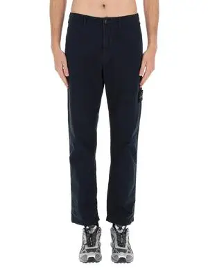 Stone Island Pants With Logo Patch