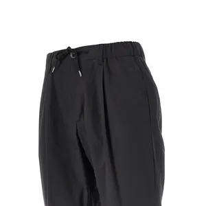 Herno Technical Poplin Pants With Drawstring - Black