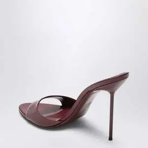 Paris Texas Lidia Mules In Amarena Patent Leather - Red