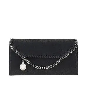 Stella McCartney Wallet With Falabella Shoulder Strap - Black
