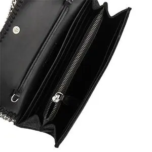 Stella McCartney Wallet With Falabella Shoulder Strap - Black