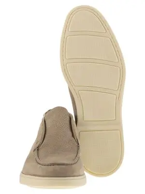 Santoni Tumbled Nubuck Desert Boots - Cream