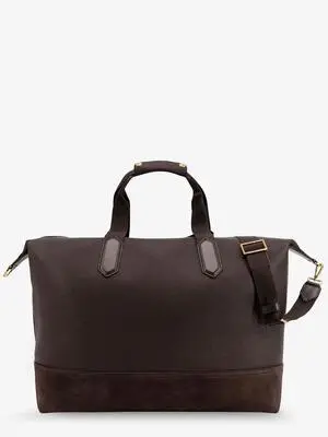 TOM FORD Leather Travel Bag With Suede Inserts