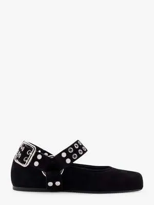 Alaïa Suede Biker Flat Ballerinas - Multicolor