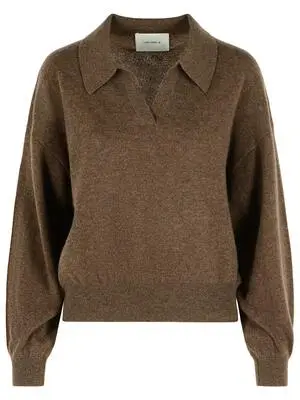 LISA YANG Lisa Yang 'Katriel' Dark Truffle Cashmere Sweater Women Brown