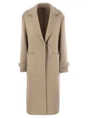 FAY Wool And Cashmere Coat - Cream