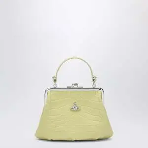 VIVIENNE WESTWOOD Granny Frame Crocodile-embossed Leather Purse, Lime - Green