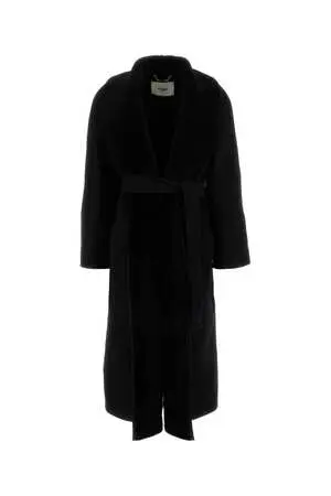 Fendi Wool Blend Coat - Black