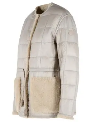 Moncler Tipule' Reversible Light Beige Polyamide Jacket