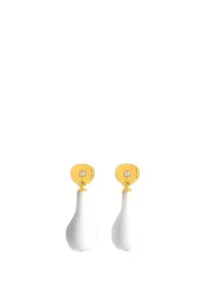TOTEME Drops Earrings - White
