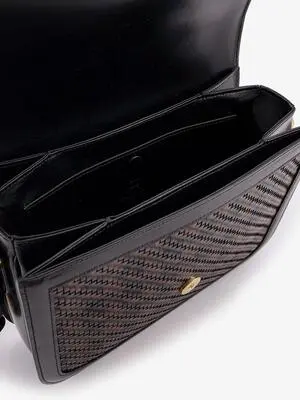 Valentino Garavani 9to5 Woven Leather Shoulder Bag