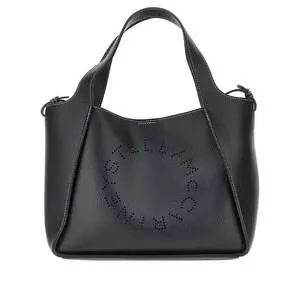 Stella McCartney Grained Alter Mat 'stella Logo' Bag - Black