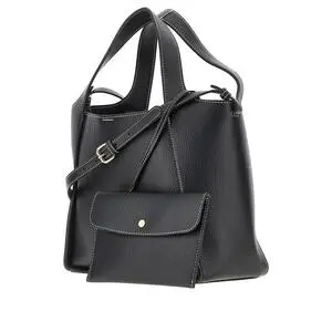 Stella McCartney Grained Alter Mat Stella Logo Bag - Black
