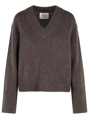 LISA YANG Anella Sparkly' Cocoa Cashmere Sweater