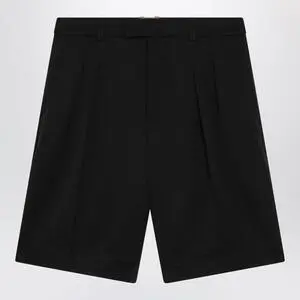 Saint Laurent Tailored Wool Bermuda Shorts - Black